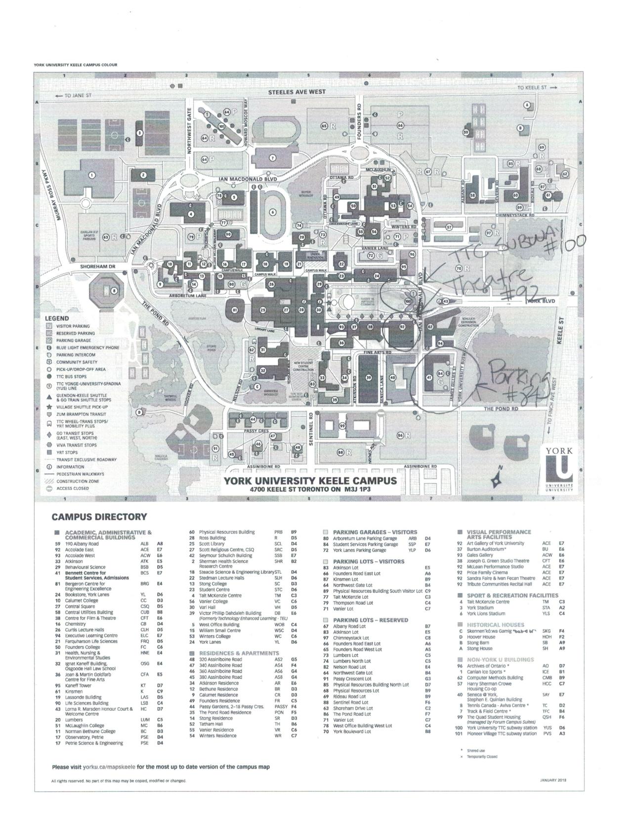 TJC GALA Parking and Directions